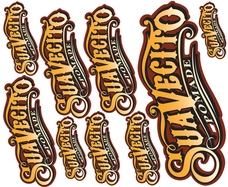 Sticker Sheet - Colored Script – Suavecito Pomade